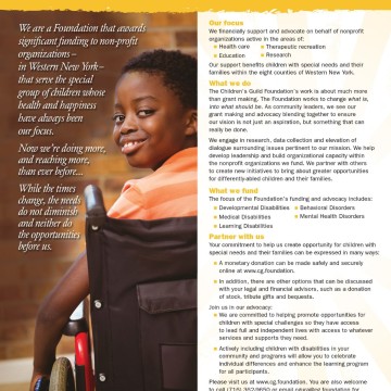 Overview > About Us > The Children's Guild Foundation - Buffalo, NY